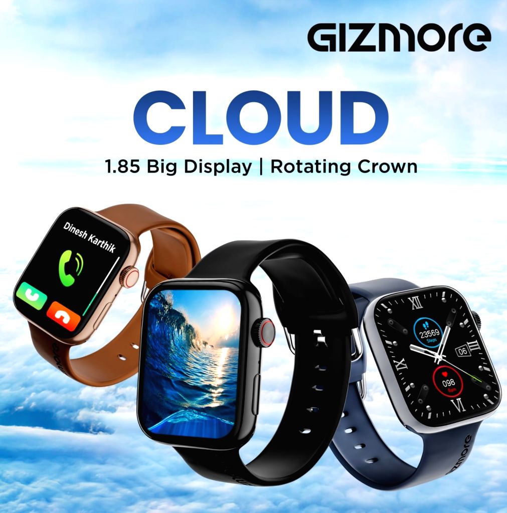 Gizmore launches new smartwatch 'Cloud' with 1.85-inch display at Rs 1,199
