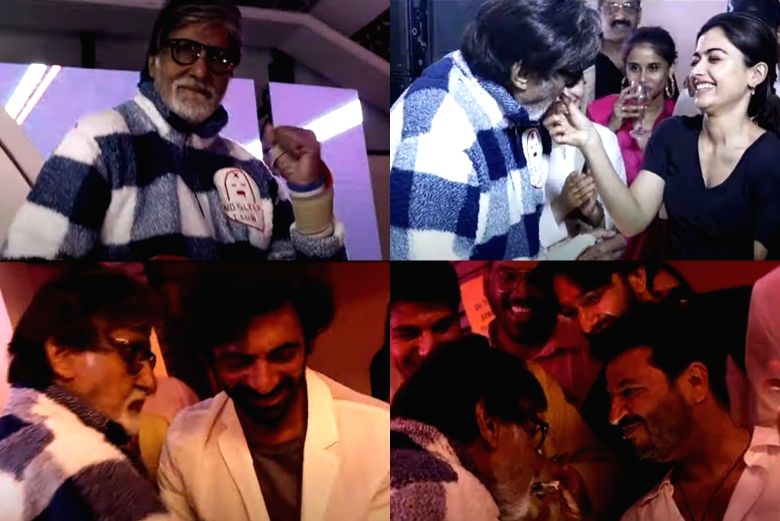 Free photo : 'Goodbye' team celebrates Big B's birthday with a special song