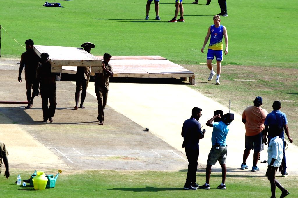 IPL 2019 - Match preparations underway at M. A. Chidambaram Stadium