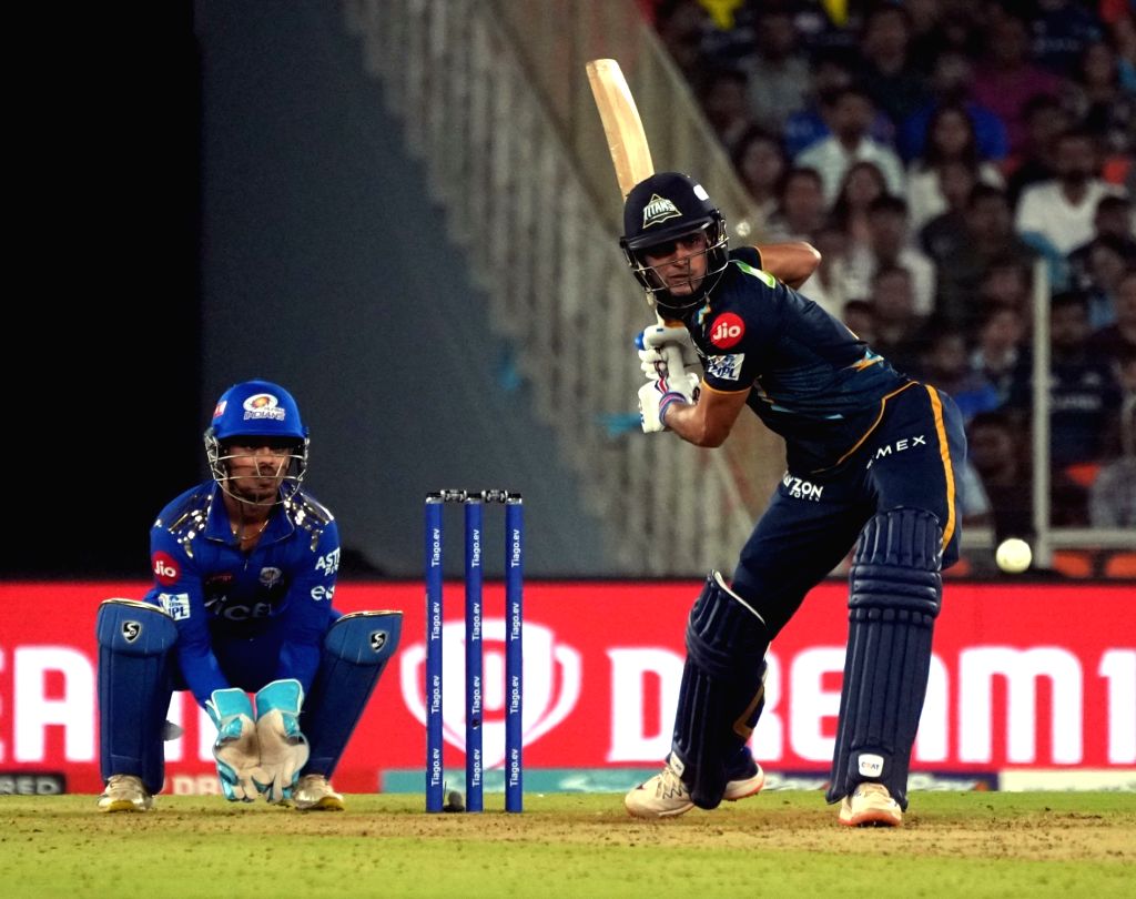 GT batsman Shubman Gill plays a shot