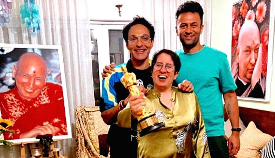 Guneet Monga's team christens their Oscar 'Goldie Monga Kapoor'