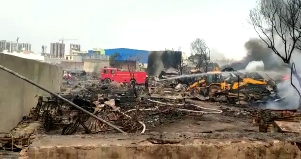 Gurugram: Around 150 jhuggis gutted in massive fire