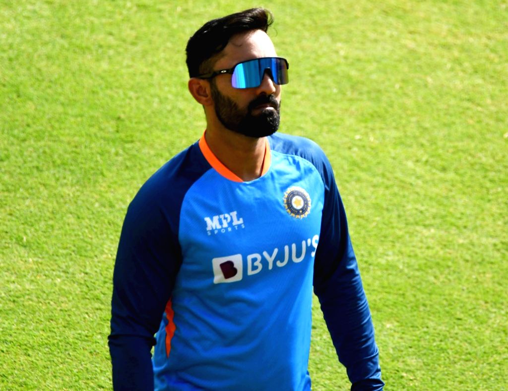 Guwahati : Indian cricketers during the practice session