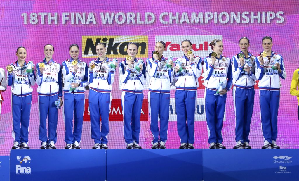 SOUTH KOREA-GWANGJU-FINA WORLD CHAMPIONSHIPS-ARTISTIC SWIMMING-WOMEN'S ...