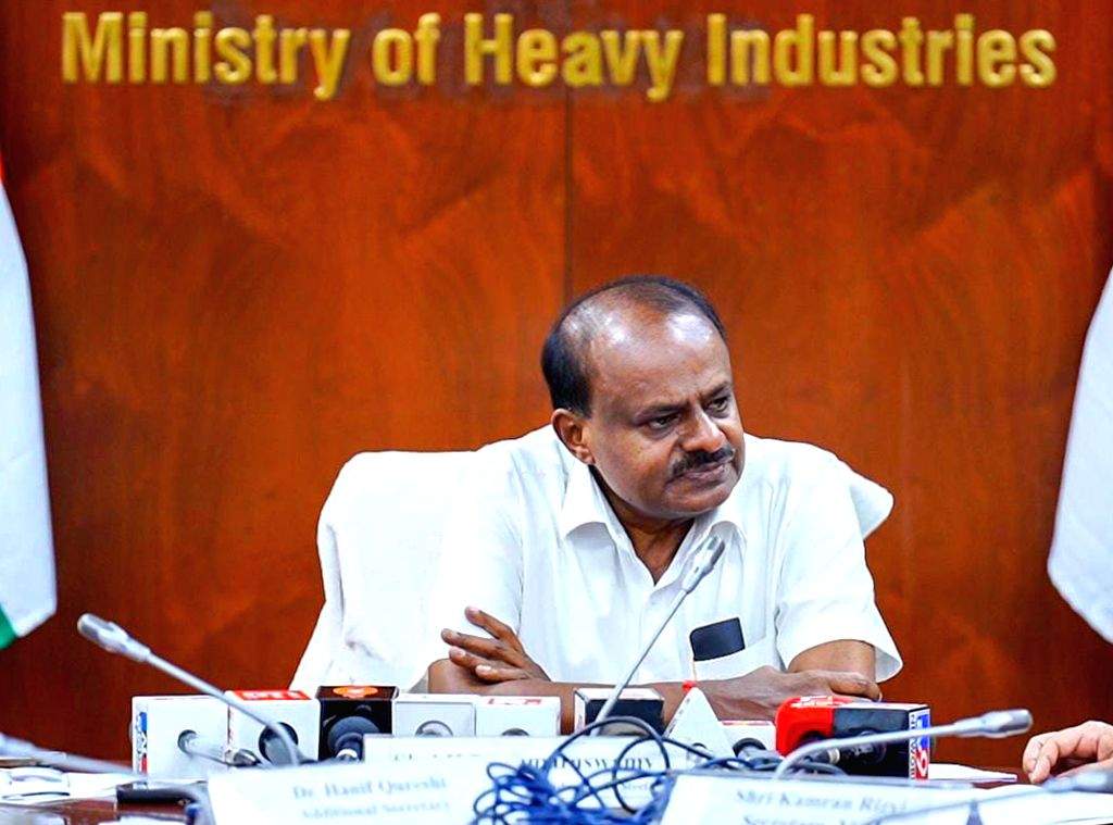 H D Kumaraswamy addresses press conference