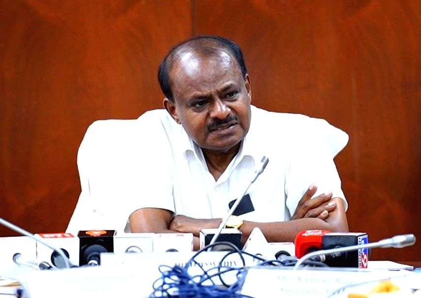 H D Kumaraswamy addresses press conference