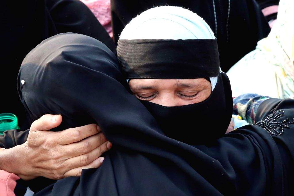 Hajj Pilgrims arrive after completing their pilgrimage