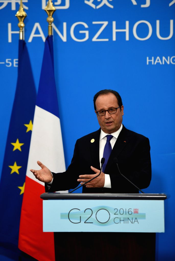 (G20 SUMMIT)CHINA-HANGZHOU-G20-FRENCH PRESIDENT-PRESS CONFERENCE
