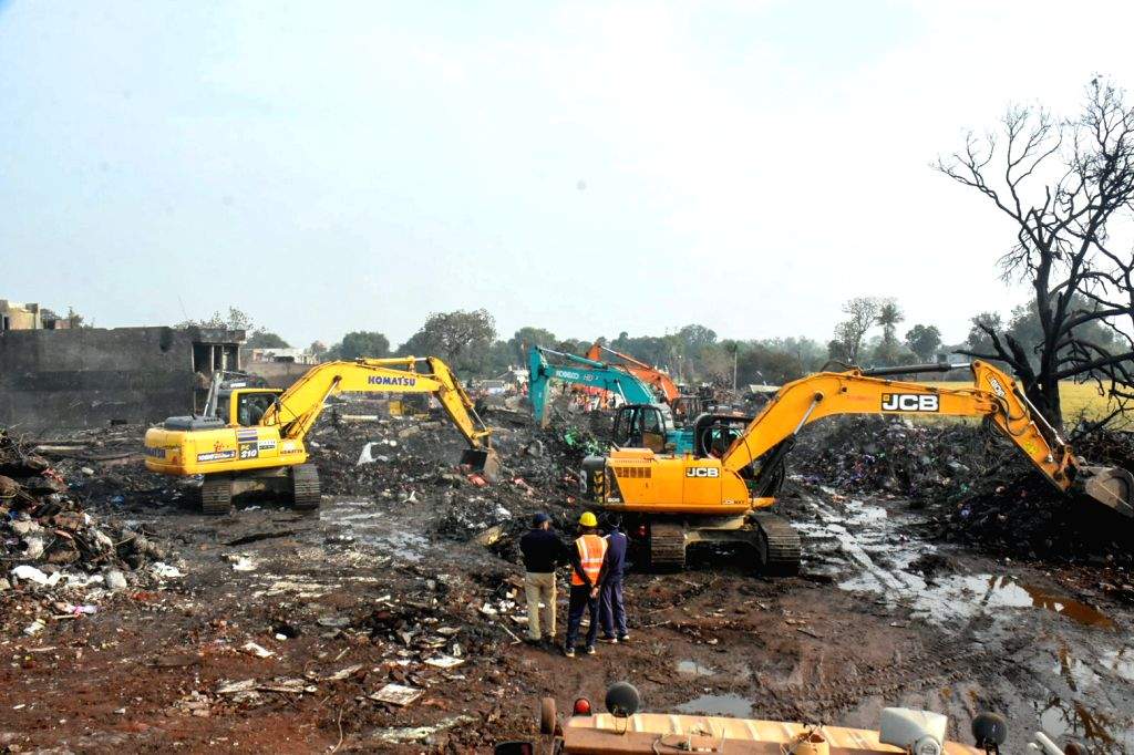 Relief operations underway at the firecrackers factory where an ...