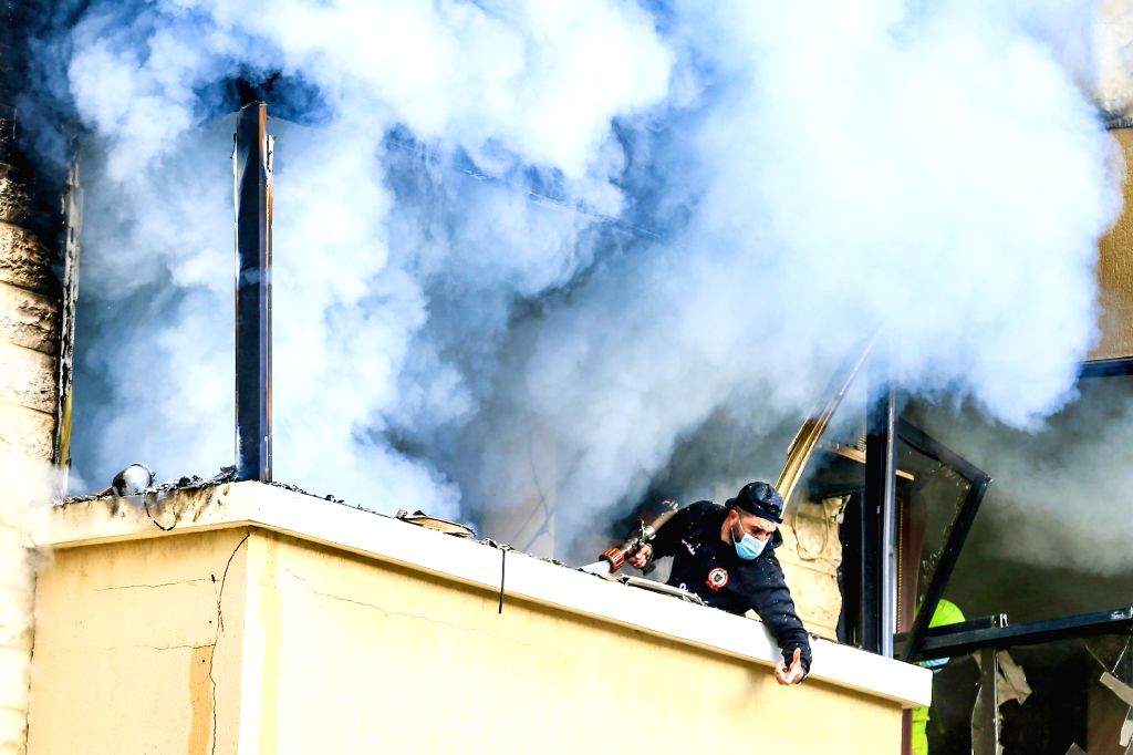 Haret Saida: Firefighters Battle Blaze After Israeli Drone Strike