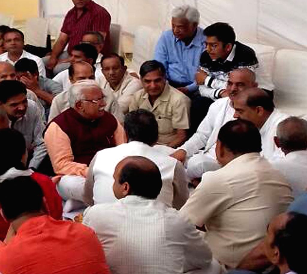 Haryana CM Khattar meets MLA Umesh Aggarwal