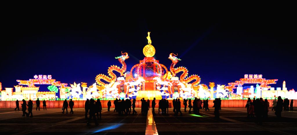 (120214) Lanterns during a Spring Festival lantern fair in Hebi City