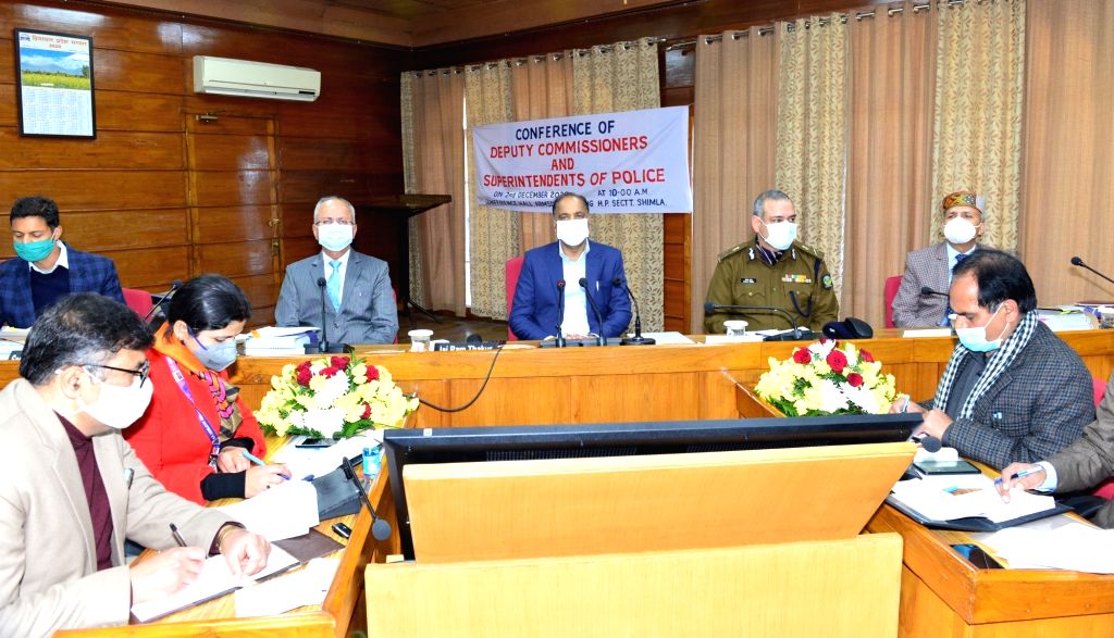 Himachal CM presides over Deputy Commissioners/Superintendents of ...