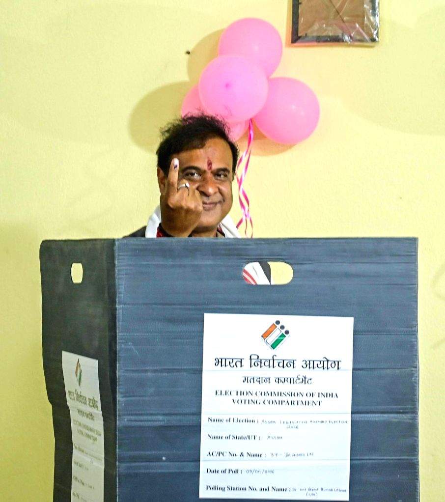 Himanta Biswa Sarma Casts Votes