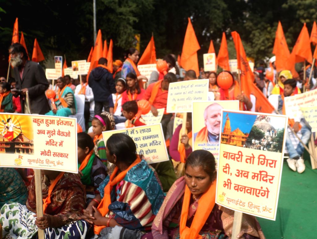 Hindu activists' demonstration