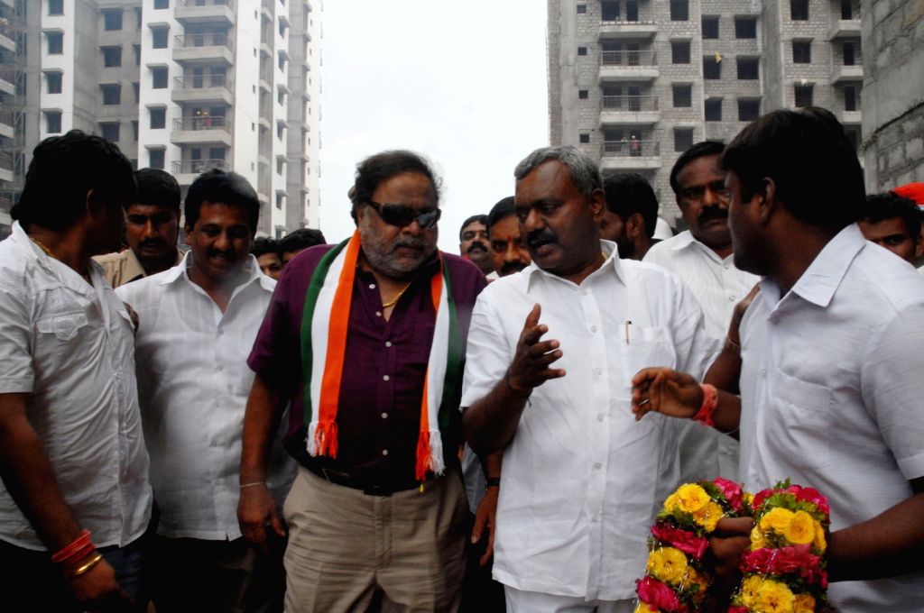 Housing Minister Ambareesh and MLA ST Somashekar inspects the ...