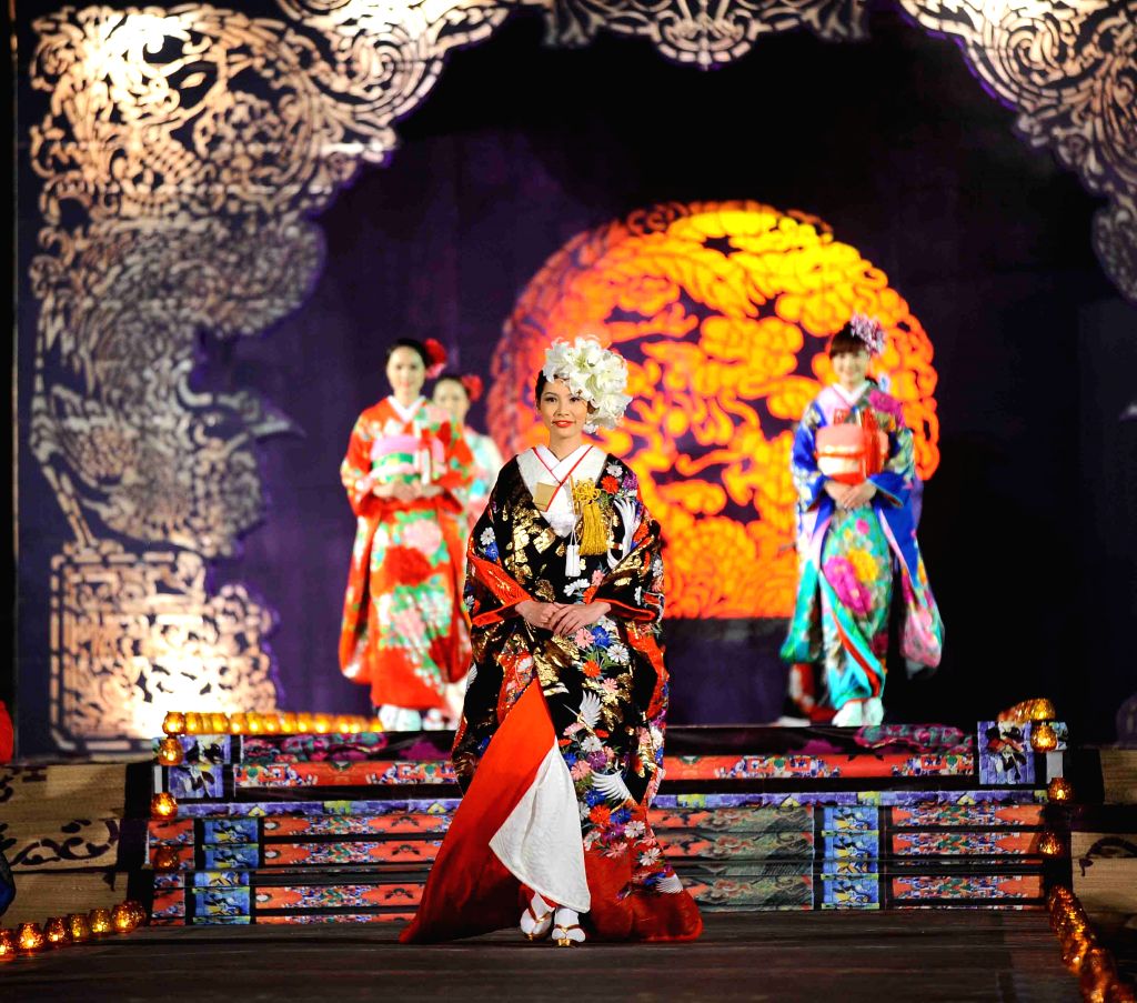 Asian costume at the "Oriental Night" show in Thua Thien-Hue province