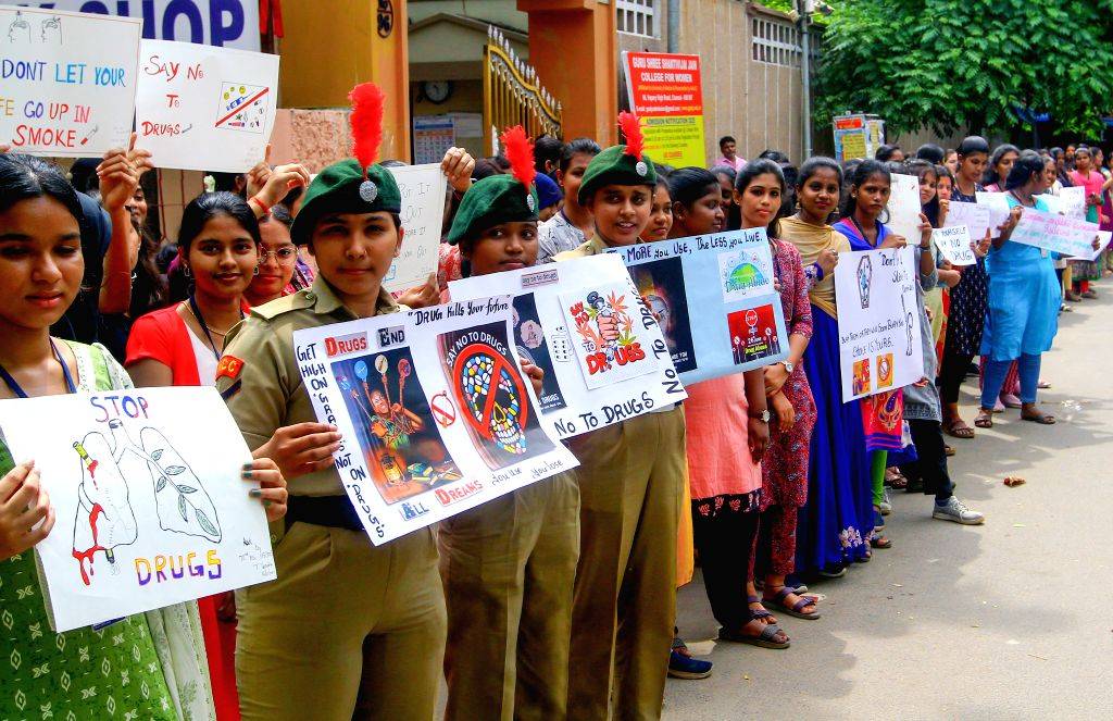 Human Chain Against Drug Abuse