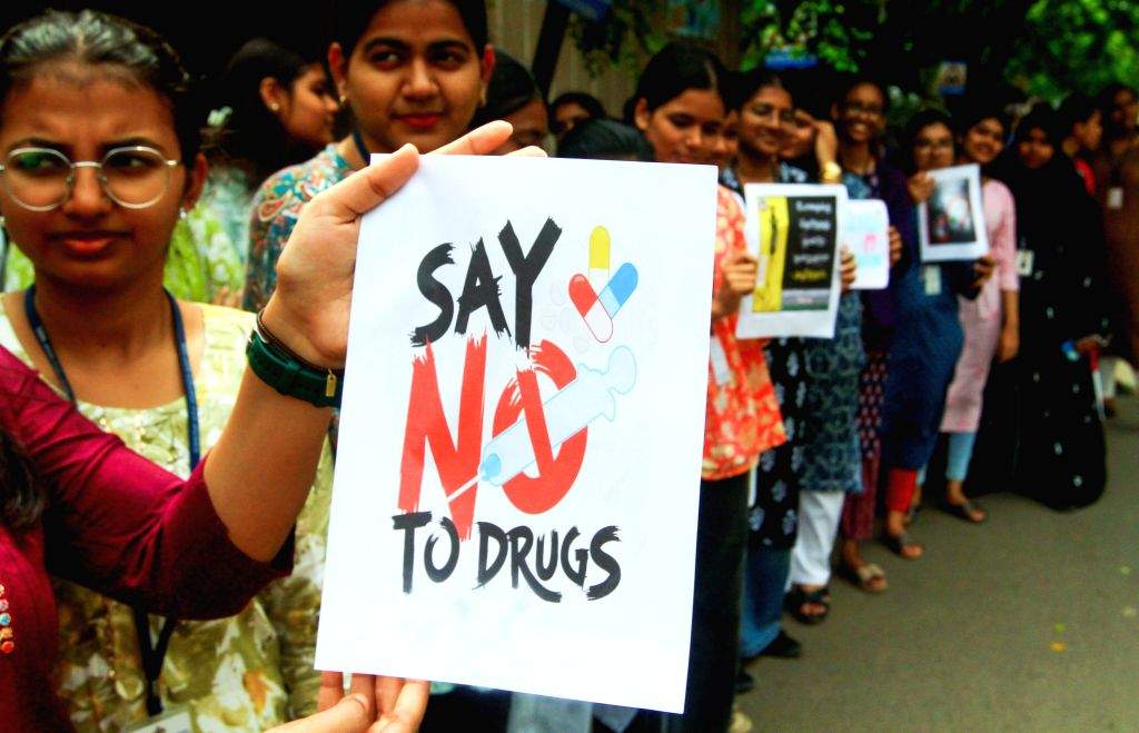 Human Chain Against Drug Abuse