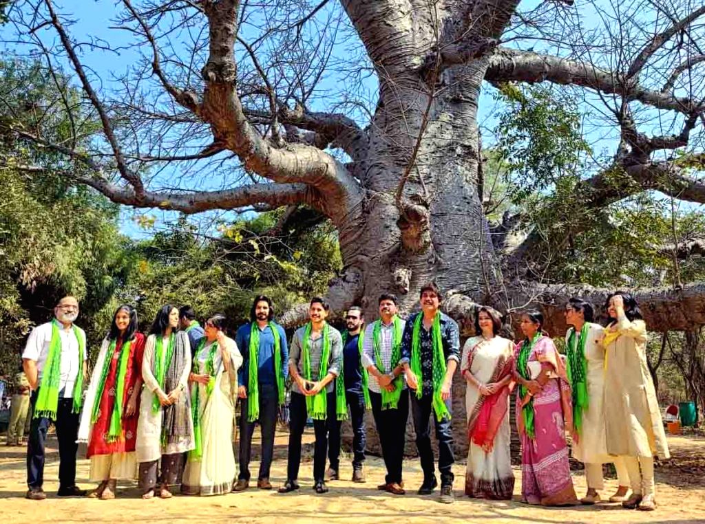 Actor Nagarjuna along with his family members Amala Akkineni, Naga ...