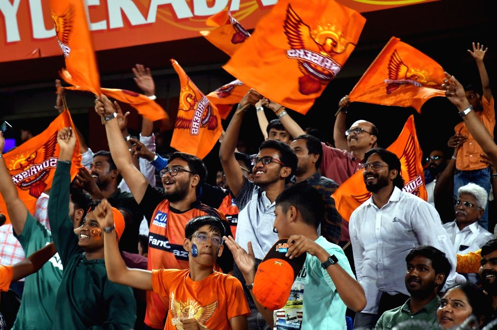 Hyderabad : Fans cheer during the IPL 2023 match