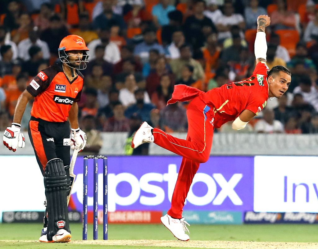 PBKS bowler Rahul Chahar bowls during the IPL 2023 match