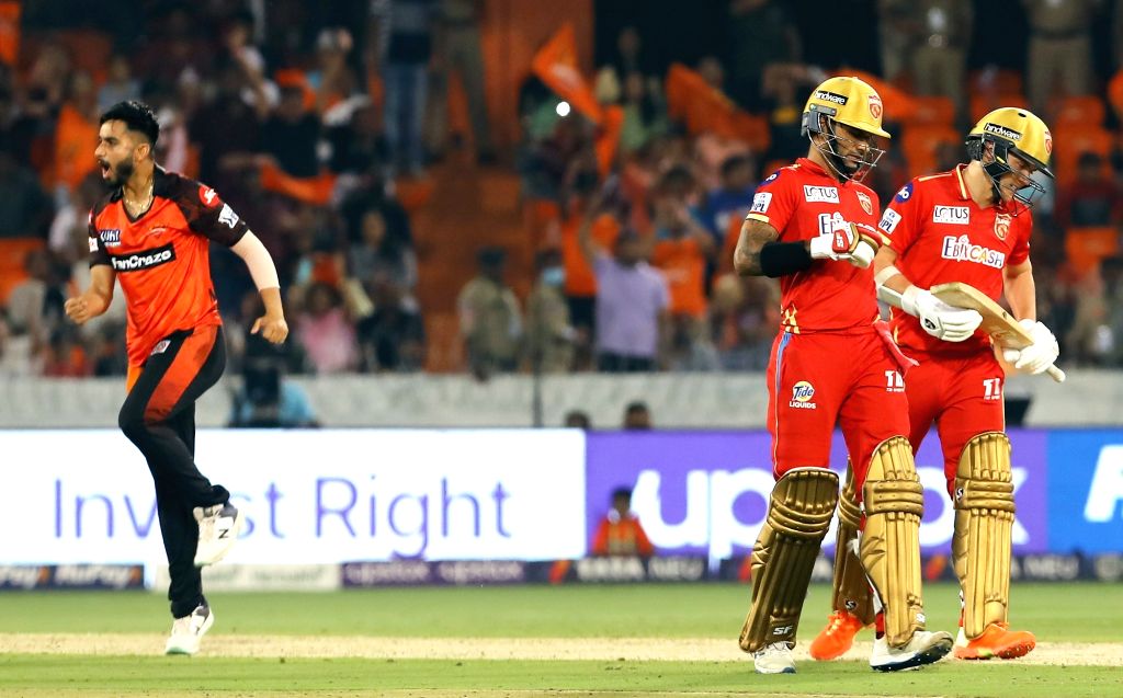 Hyderabad : SRH bowler Mayank Markande celebrates after taking the ...