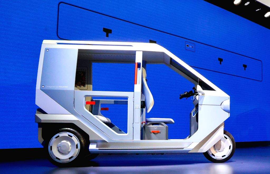 Hyundai E4W Concept on display at the Bharat Mobility Global Expo 2025