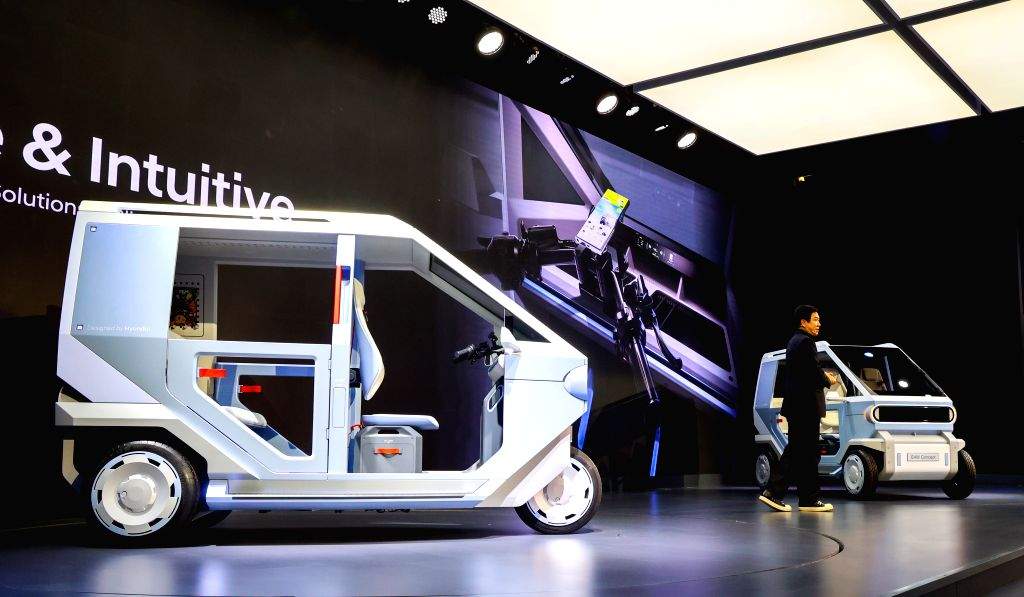 Hyundai E4W Concept on display at the Bharat Mobility Global Expo 2025