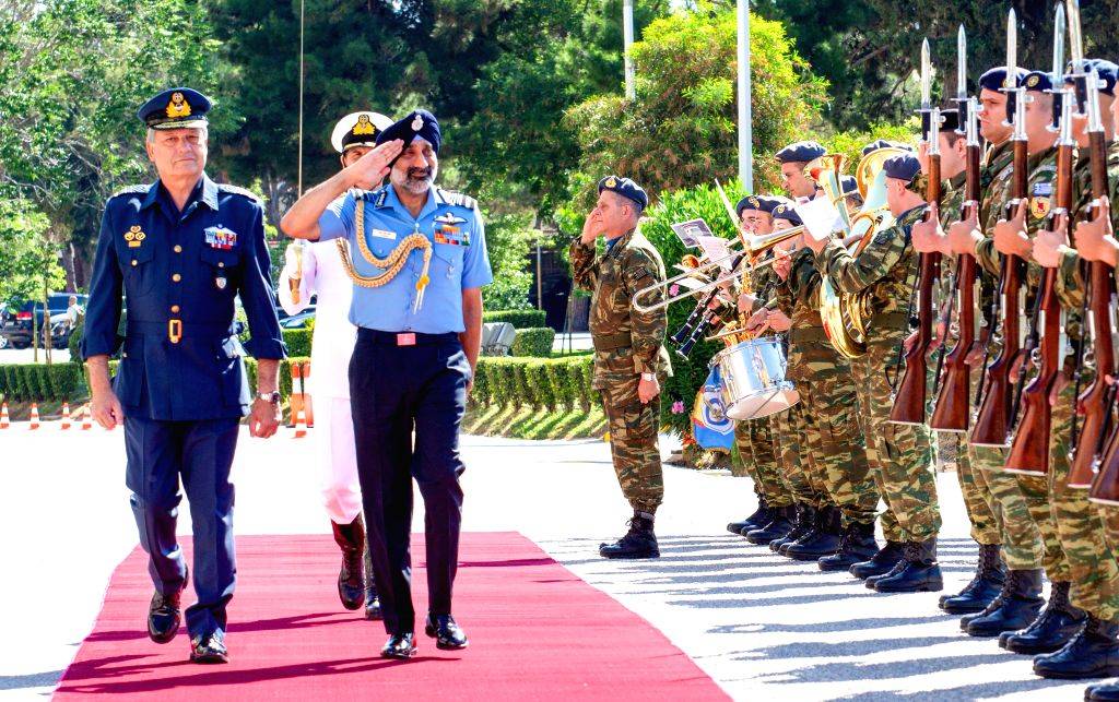 IAF Chief AP Singh Receives Guard of Honour During Greece Visit