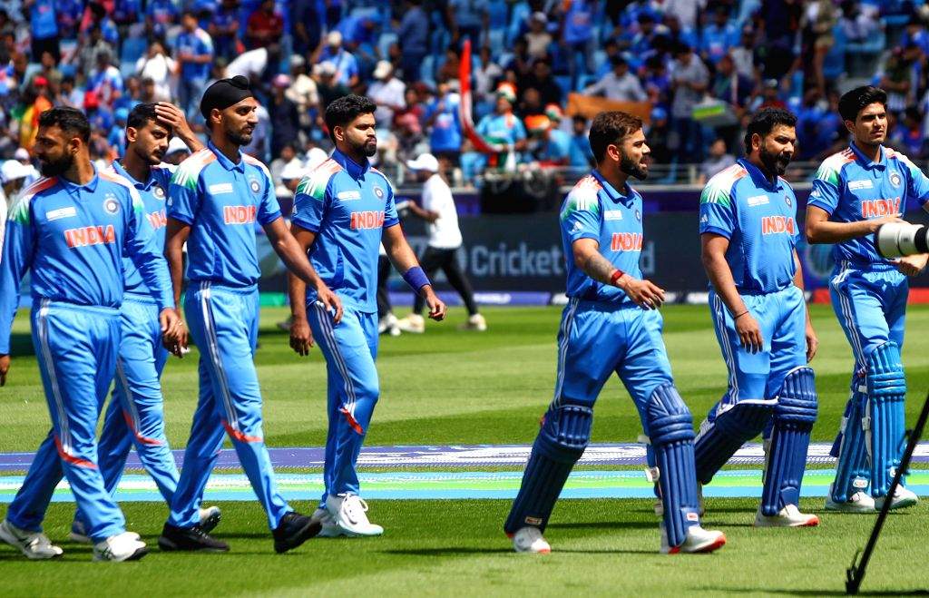 ICC Champions Trophy cricket match between India and New Zealand