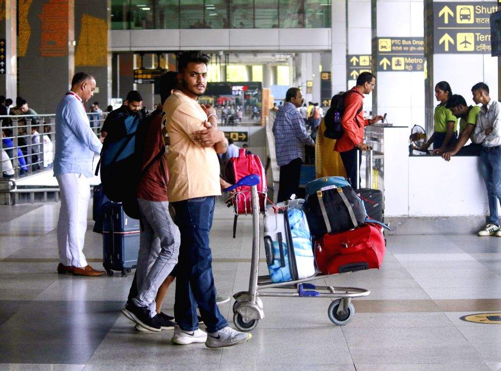 IGI Terminal 3 amid the Indo-Pak tension