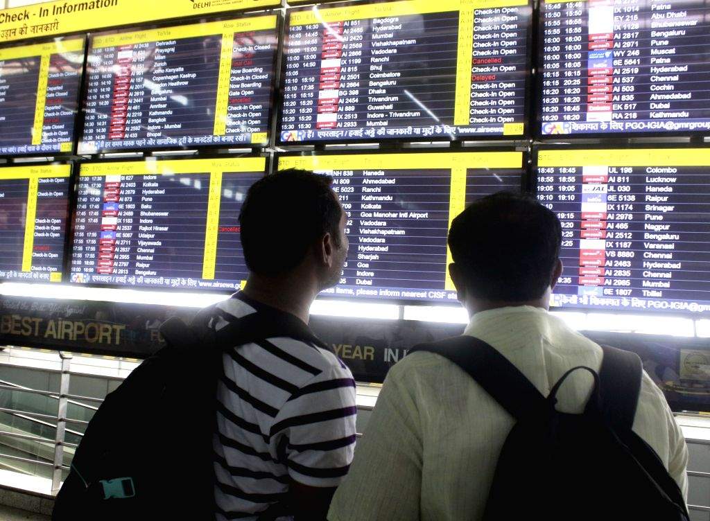IGI Terminal 3 amid the Indo-Pak tension