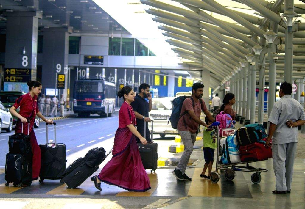 IGI Terminal 3 amid the Indo-Pak tension