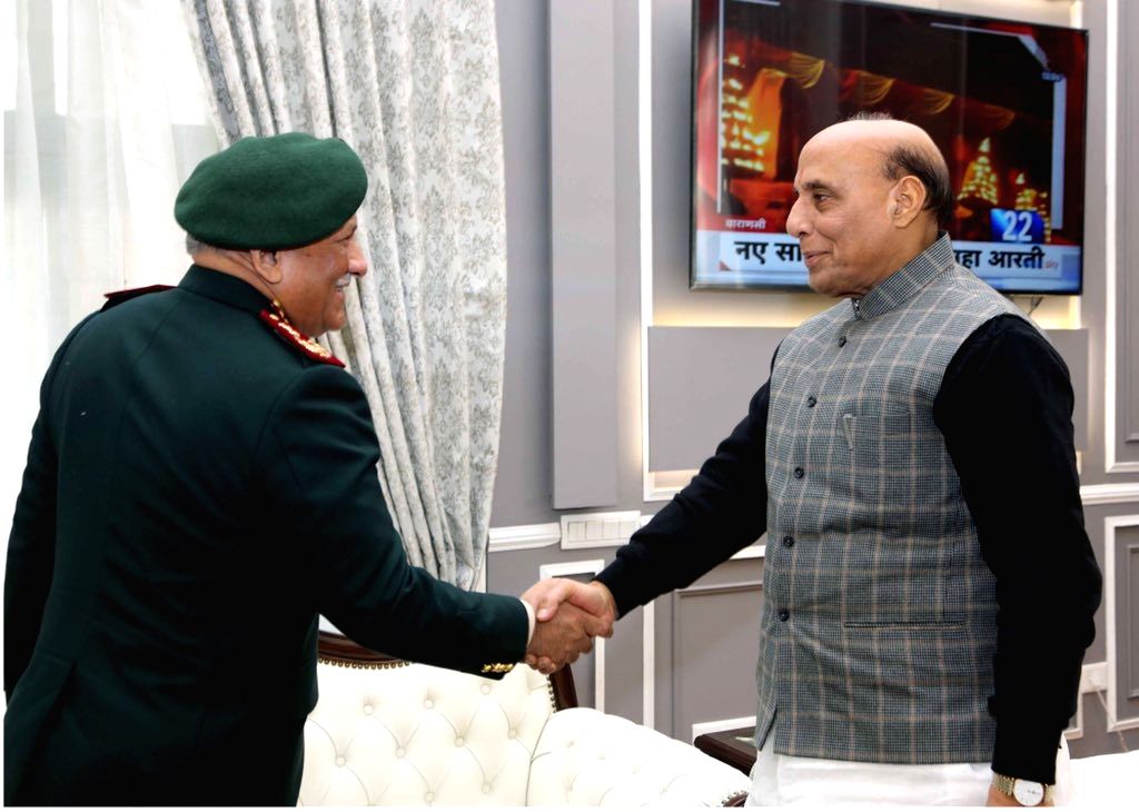 India's first CDS meets Rajnath Singh