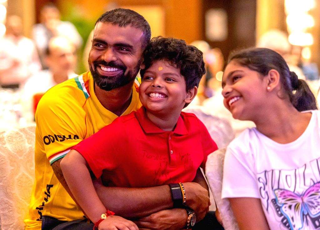 India’s goalkeeper Parattu Reveendran Sreejesh during his farewell ...