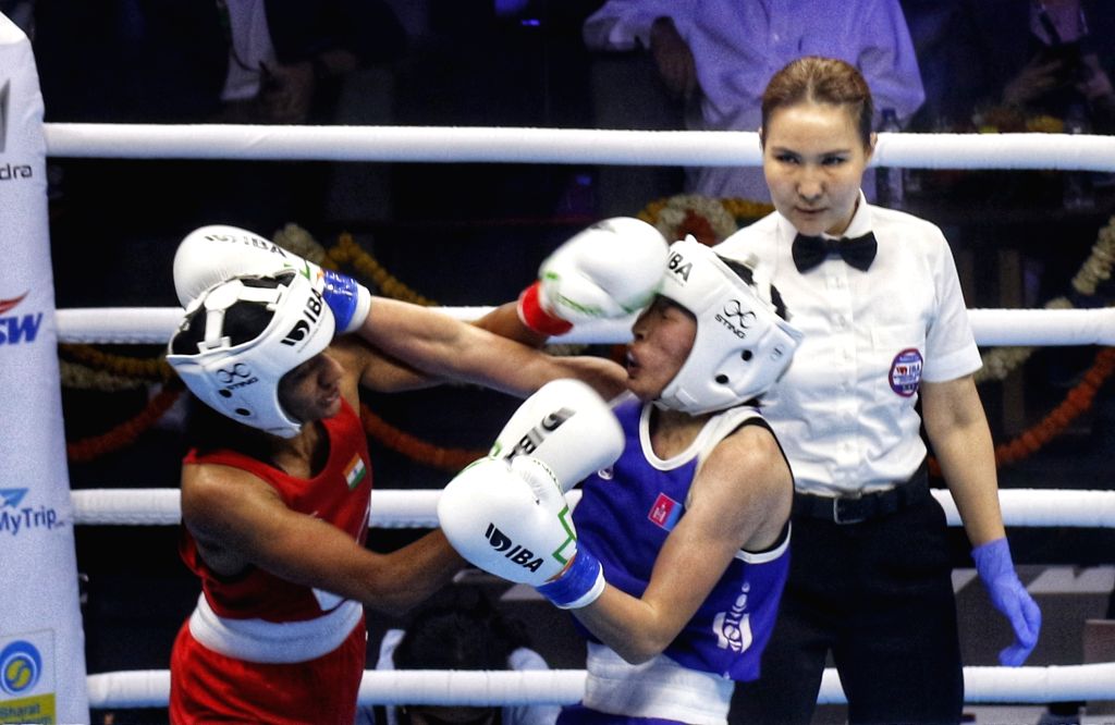 New Delhi : Final match in 48 kg category at the 2023 IBA Womenâ s ...
