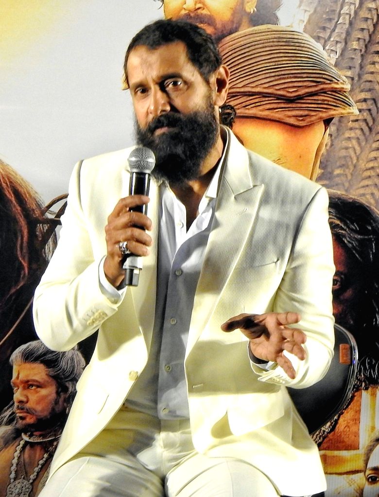 Indian Actor Vikram during a promotional event of their upcoming movie ...