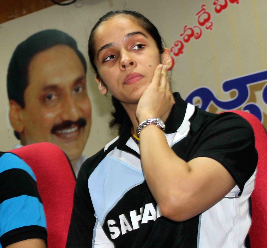 Saina Nehwal met AP State Energy Conservation Mission officials