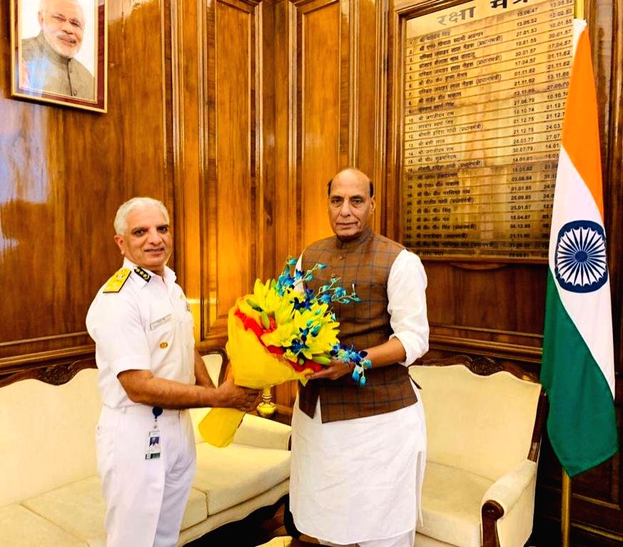 Coast Guard DG meets Rajnath Singh