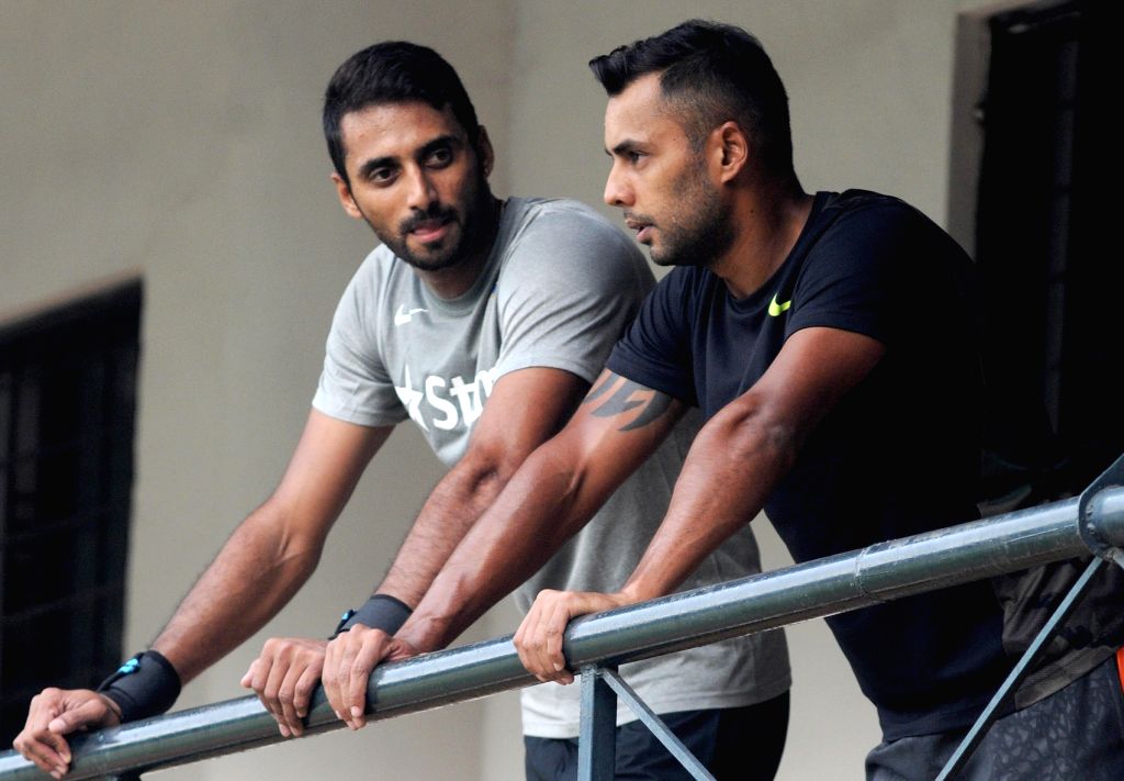 Indian cricketers at the preparatory camp