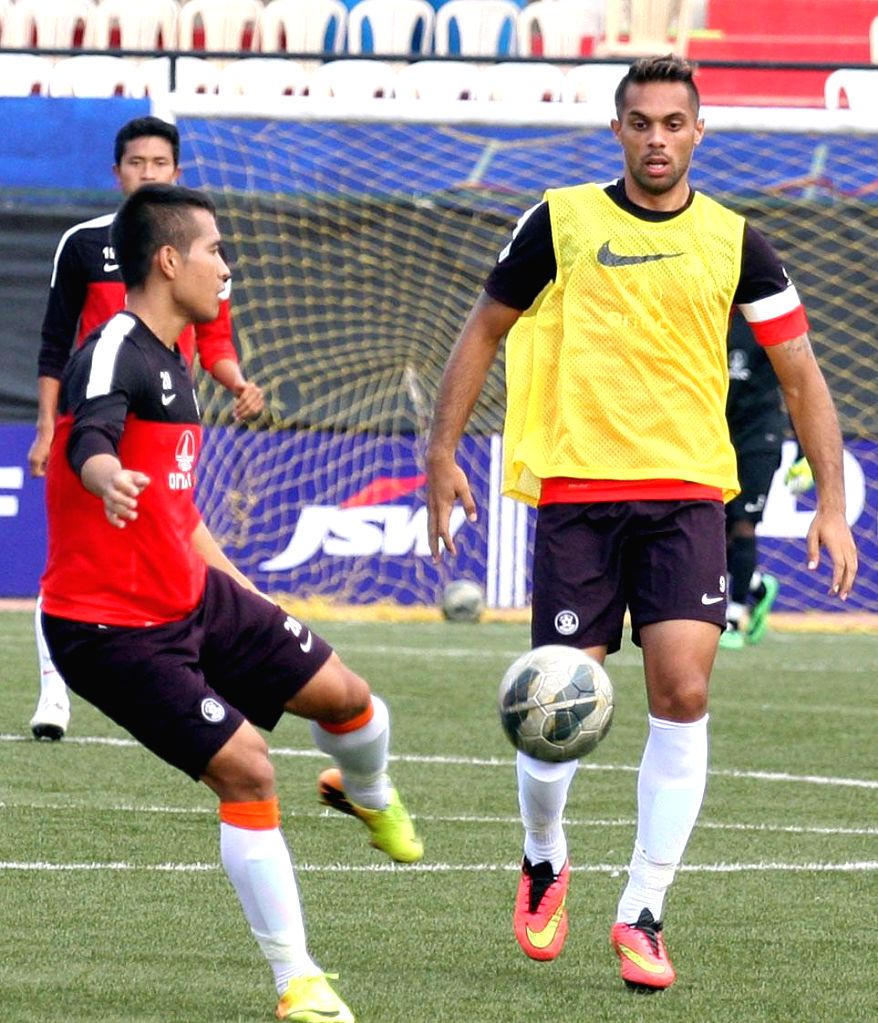 Indian footballers during practice session
