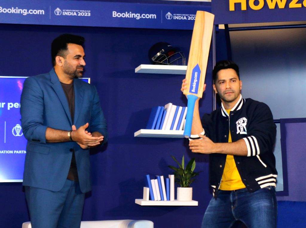 Indian Former cricketer Zaheer Khan and Bollywood actor Varun Dhawan ...