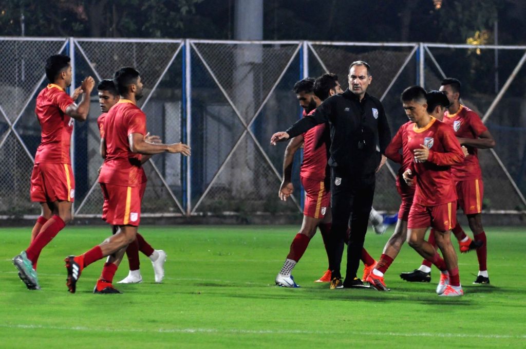 Indian football team - practice session