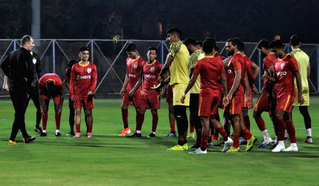 Indian football team - practice session