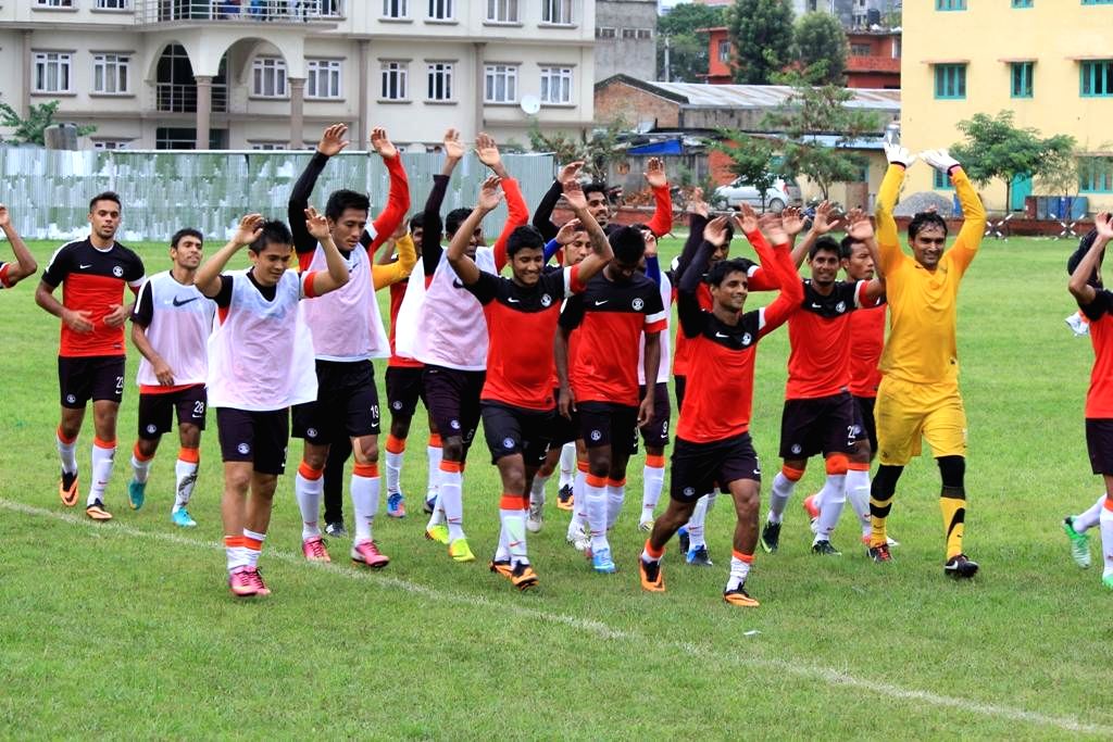 Indian National Football Team during their first practice session at ...