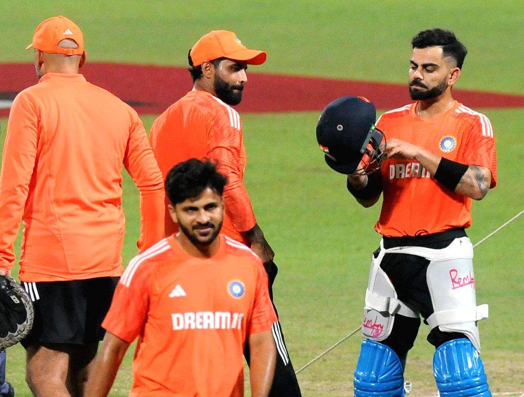 Indian Players During A Practice Session Ahead Of Their ICC Men's ...