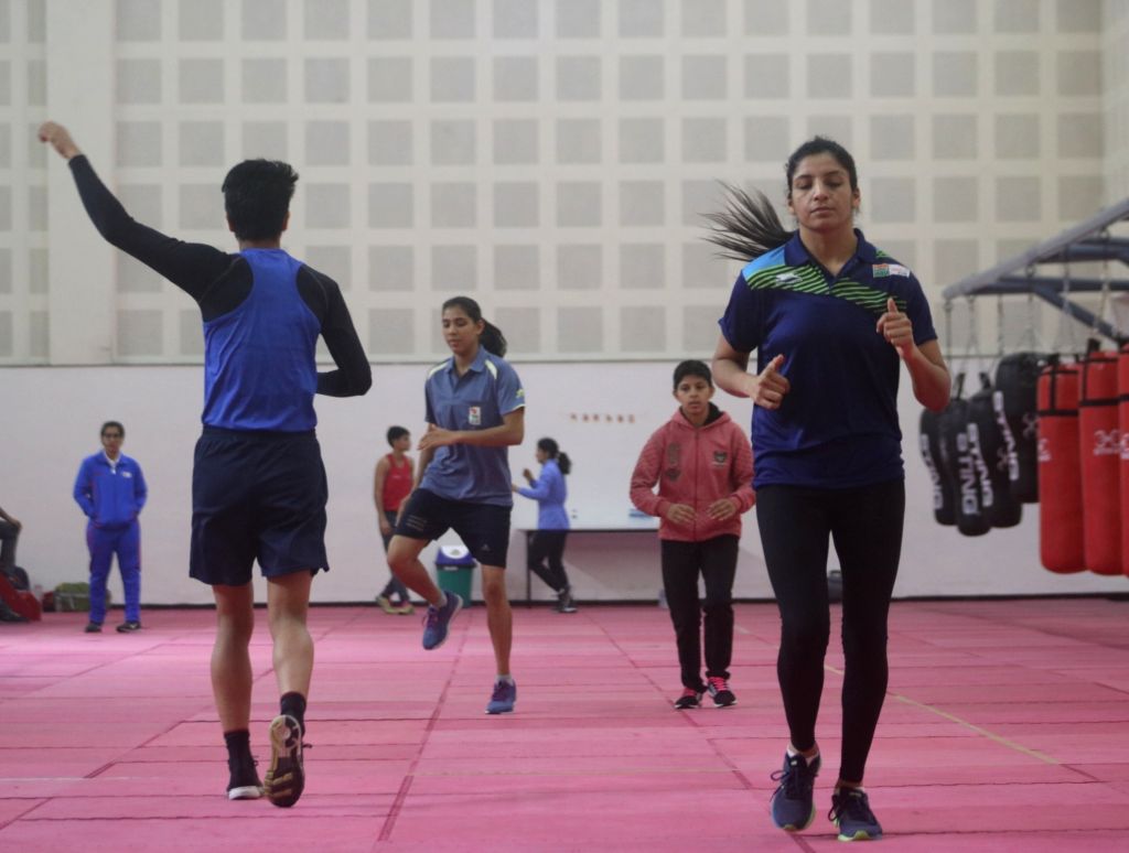 AIBA Women's World Boxing Championships - Women boxers during practice ...