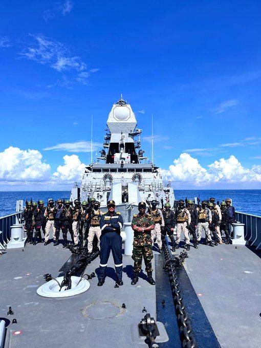 INS Chennai, INS Kesari conduct VBSS drills during AIKEYME 25 Sea Phase