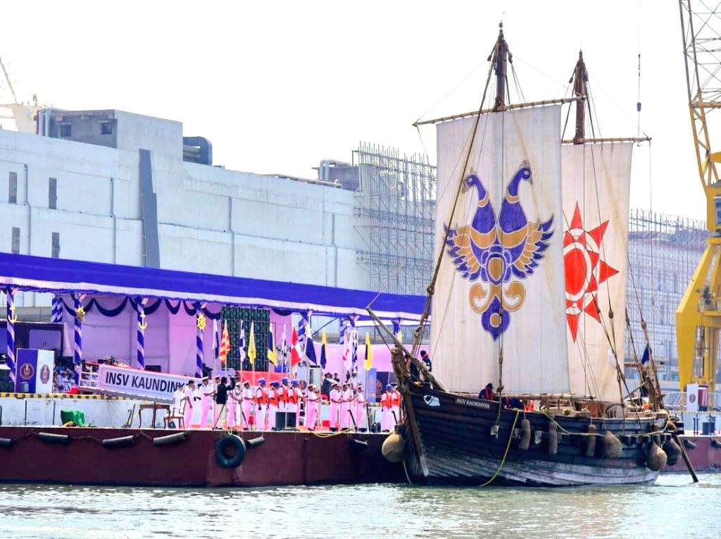 INSV Kaundinya Flag-In Ceremony at Naval Dockyard